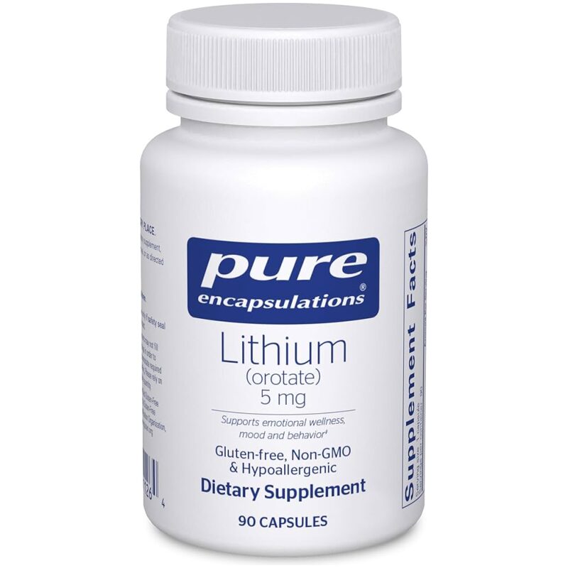 Lithium (Orotate) 5mg (180 capsules) [Pure Encapsulations] - Healing ...